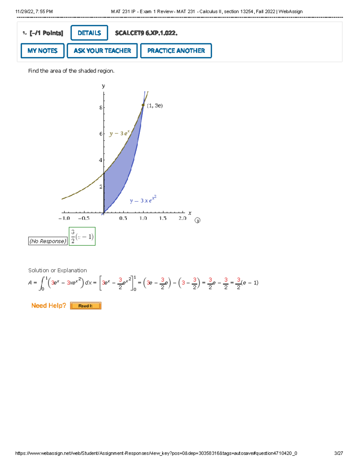 Mat 231 Ip Exam 1 Review Mat 231 Calculus Ii Section 13254 Fall 2022 Web Assign