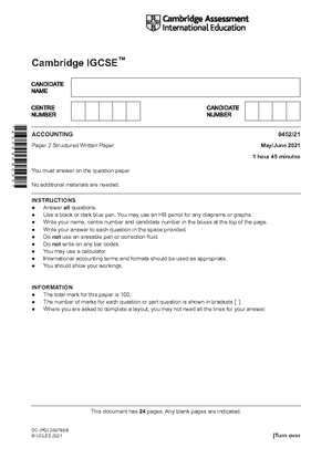 Cambridge 2020-specimen-paper - Cambridge IGCSE® ACCOUNTING 0452/ Paper ...