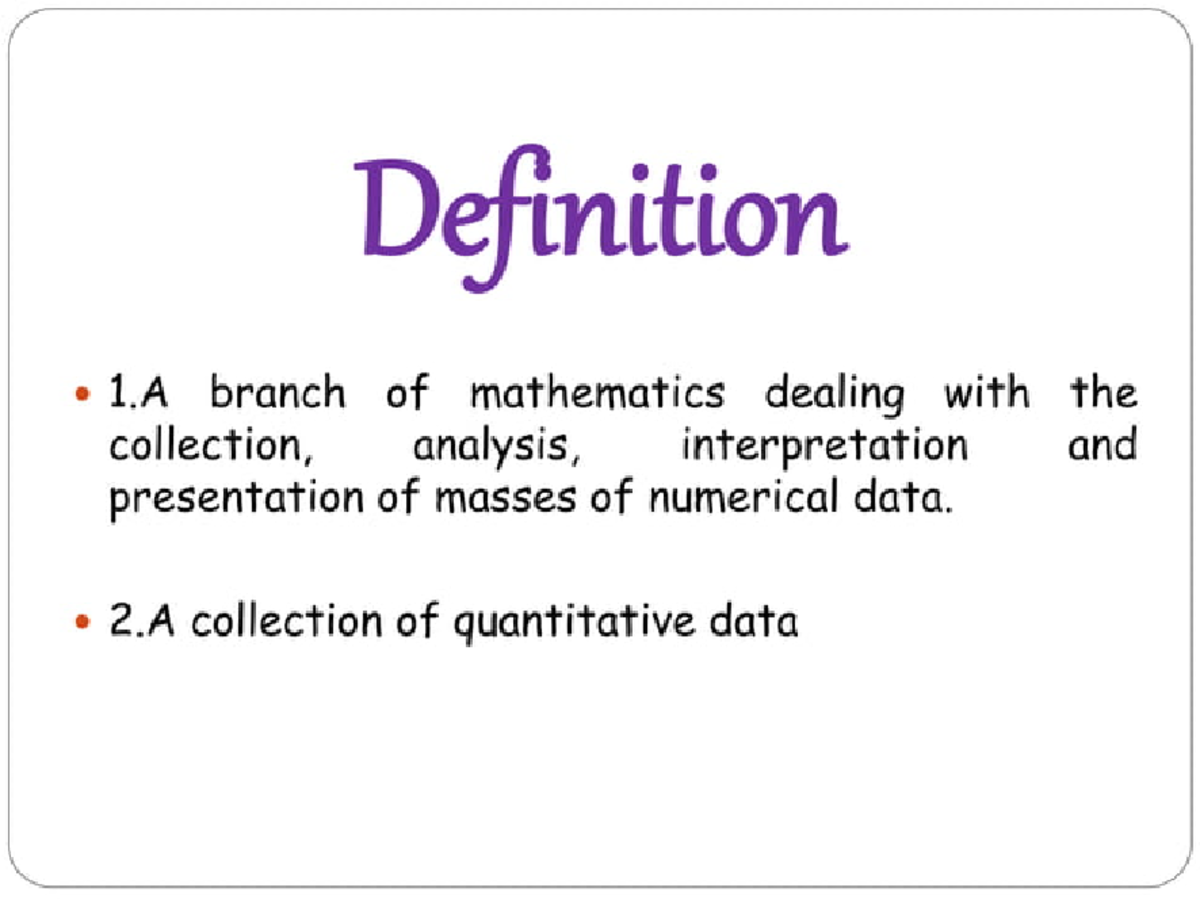 Statistics-Theory - Theory of statistics QM - MBA - Studocu