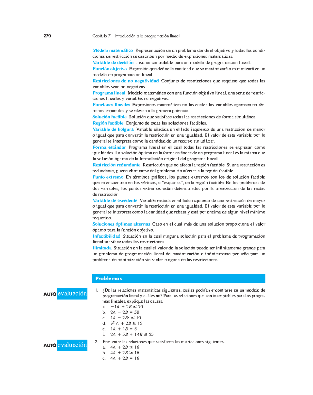 Ejercicios CAP 7 Metodos Anderson-11th - 270 Capítulo 7 Introducción a la programación lineal ...