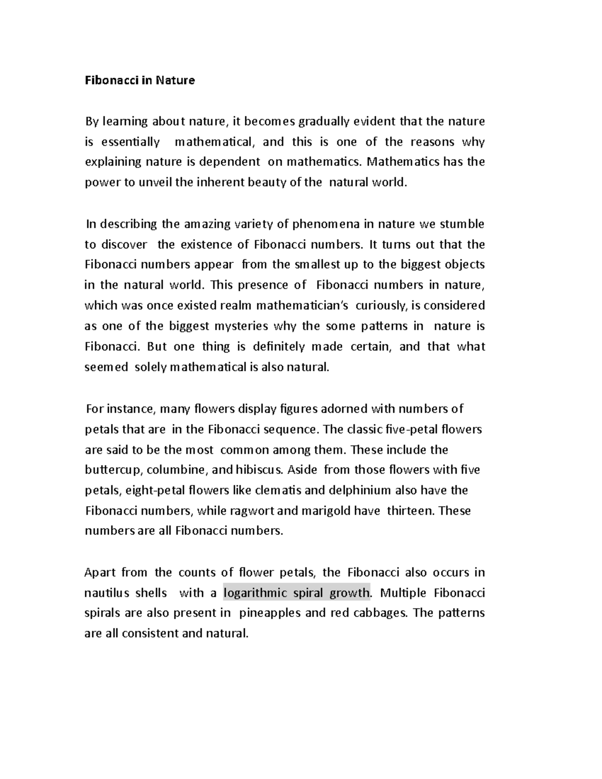 Fibonacci in Nature - Mathematics has the power to unveil the inherent ...