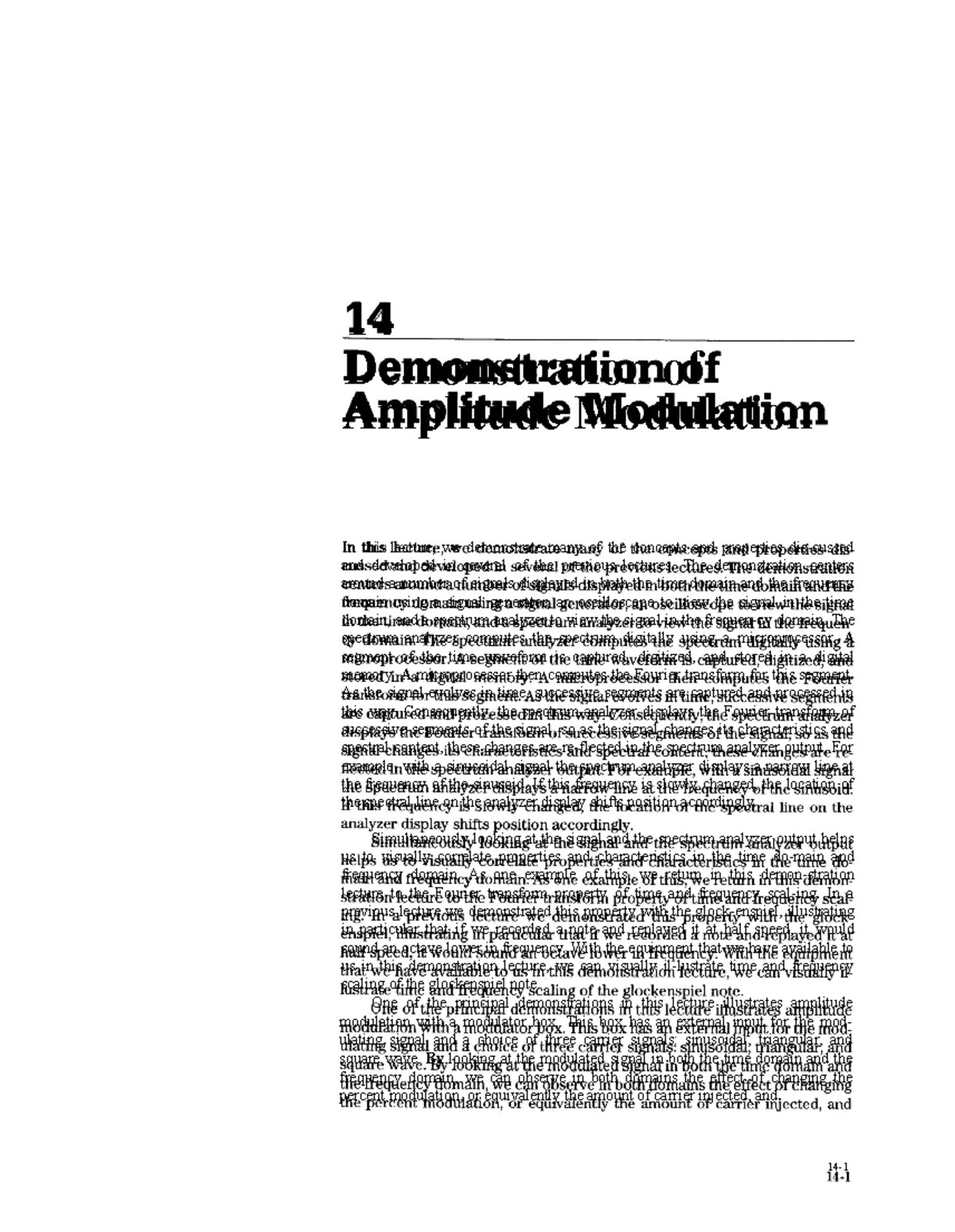 Demonstration Of Amplitude Modulation 14 Demonstration Of Amplitude