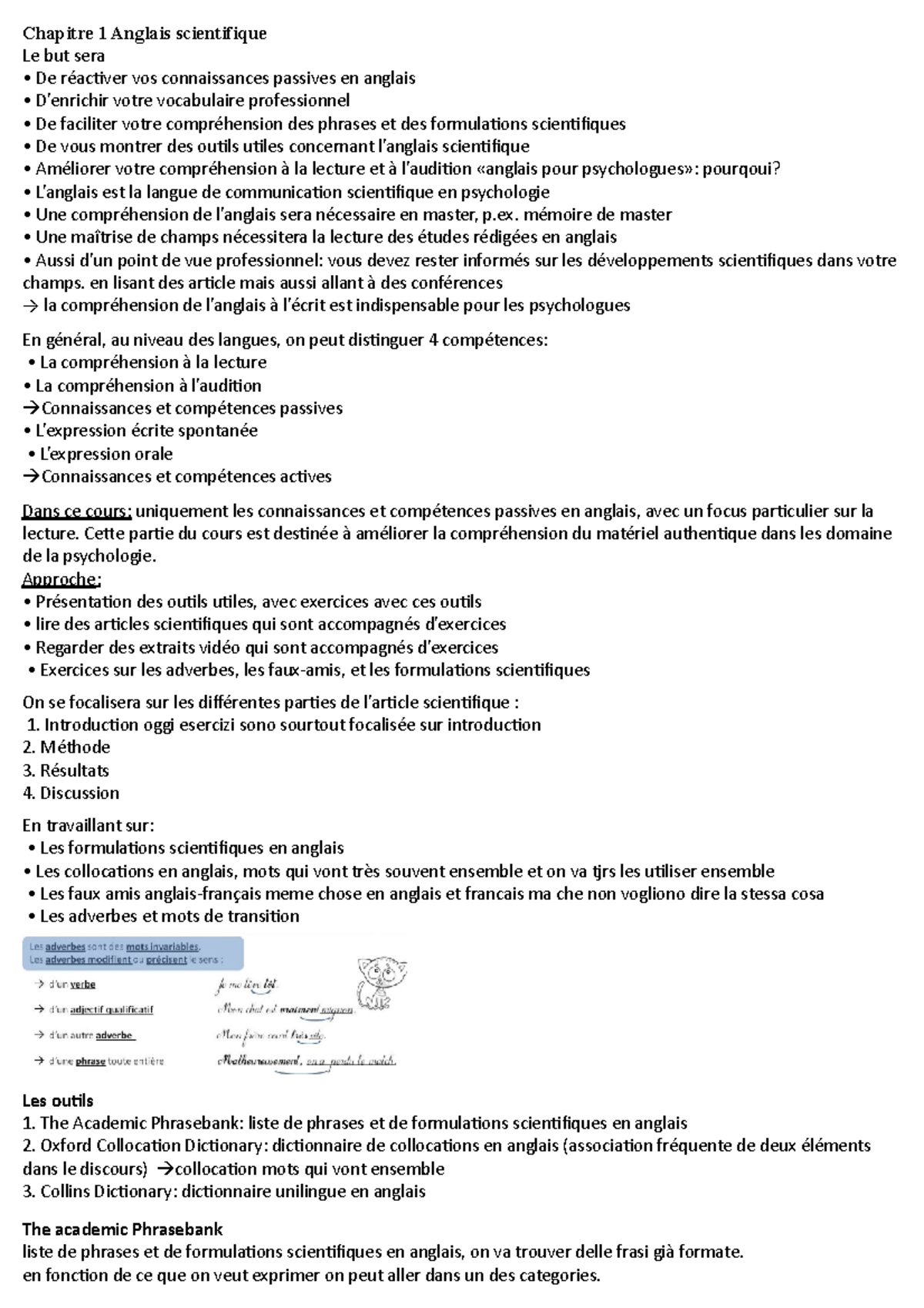 Chapitre 1 anglais scientifique - Chapitre 1 Anglais scientifique Le ...