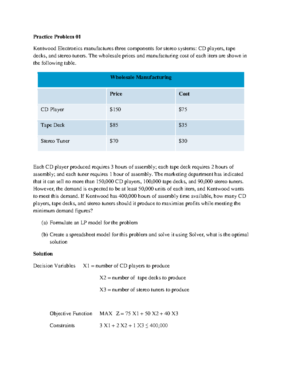Supplement 06 - Practice Problems - Practice Problem 01 Kentwood ...