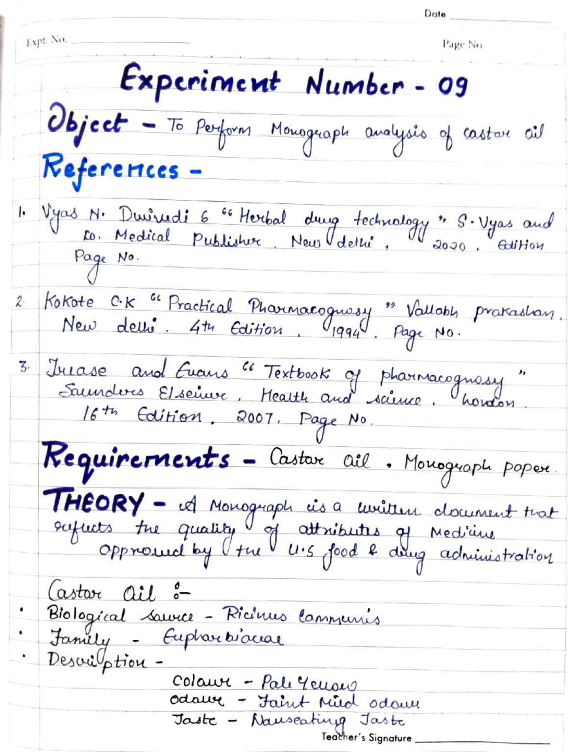 Hdt experiment 9, 10 , 11 - Expt. No. Dbject Neferences Experimet ...