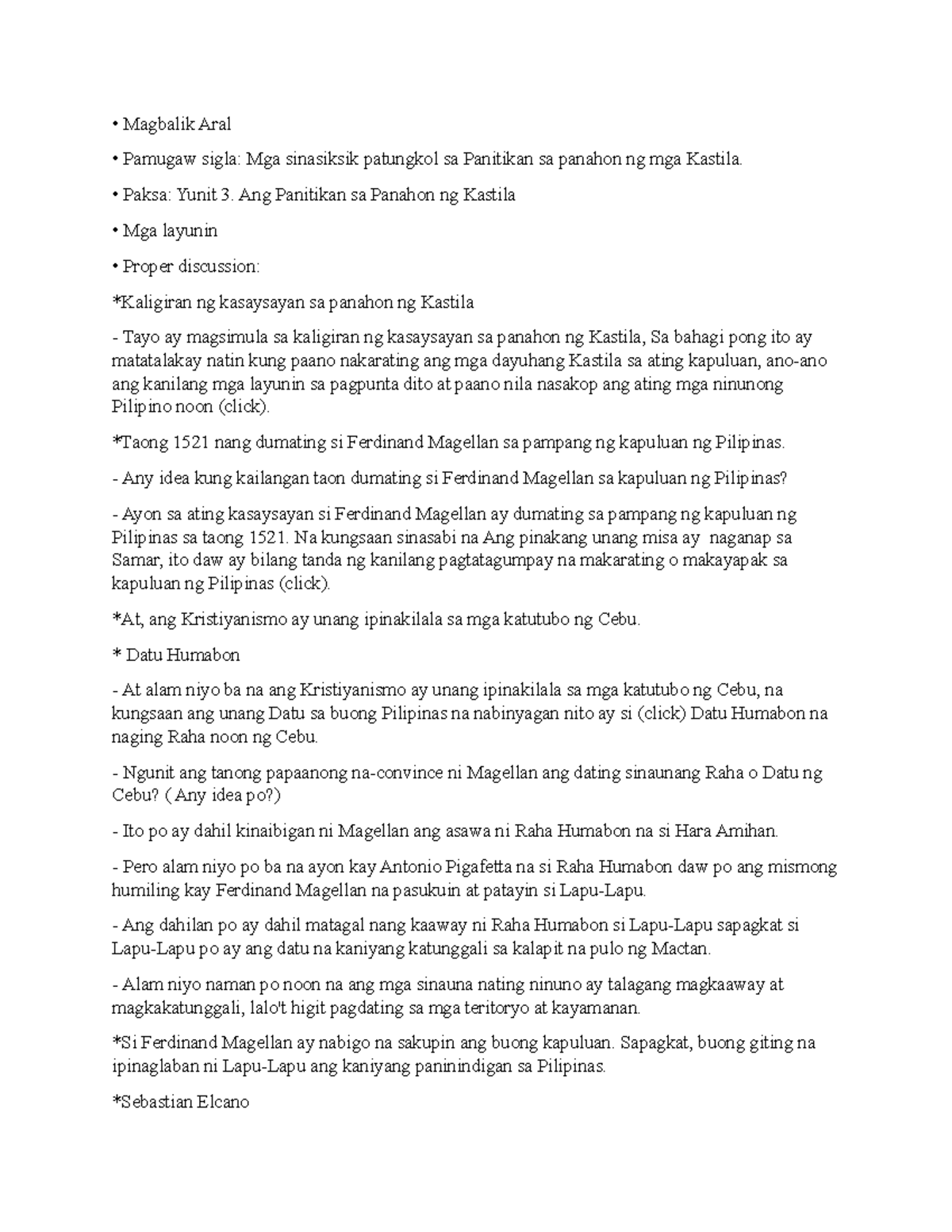 Finalize Yunit 3 - Panitikan - Magbalik Aral Pamugaw sigla: Mga ...