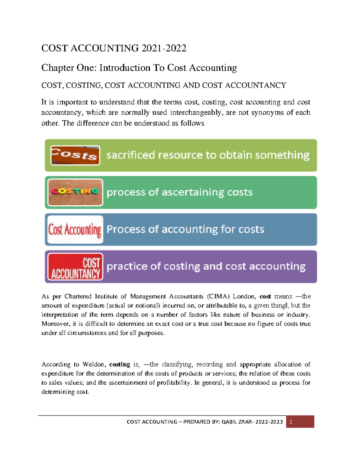 Cost accounting- 1 - A very useful lecture resource for all lecturers ...