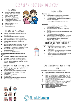 Maternity nursing key concepts - Maternity key concepts Antepartum ...