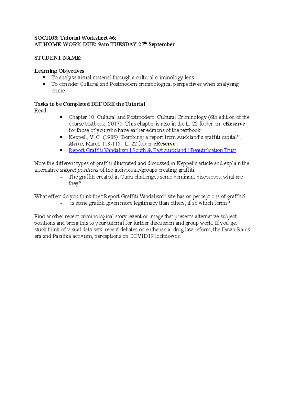 Worksheet # 6 - Homework 6 chur - SOCI103: Tutorial Worksheet #6: AT ...