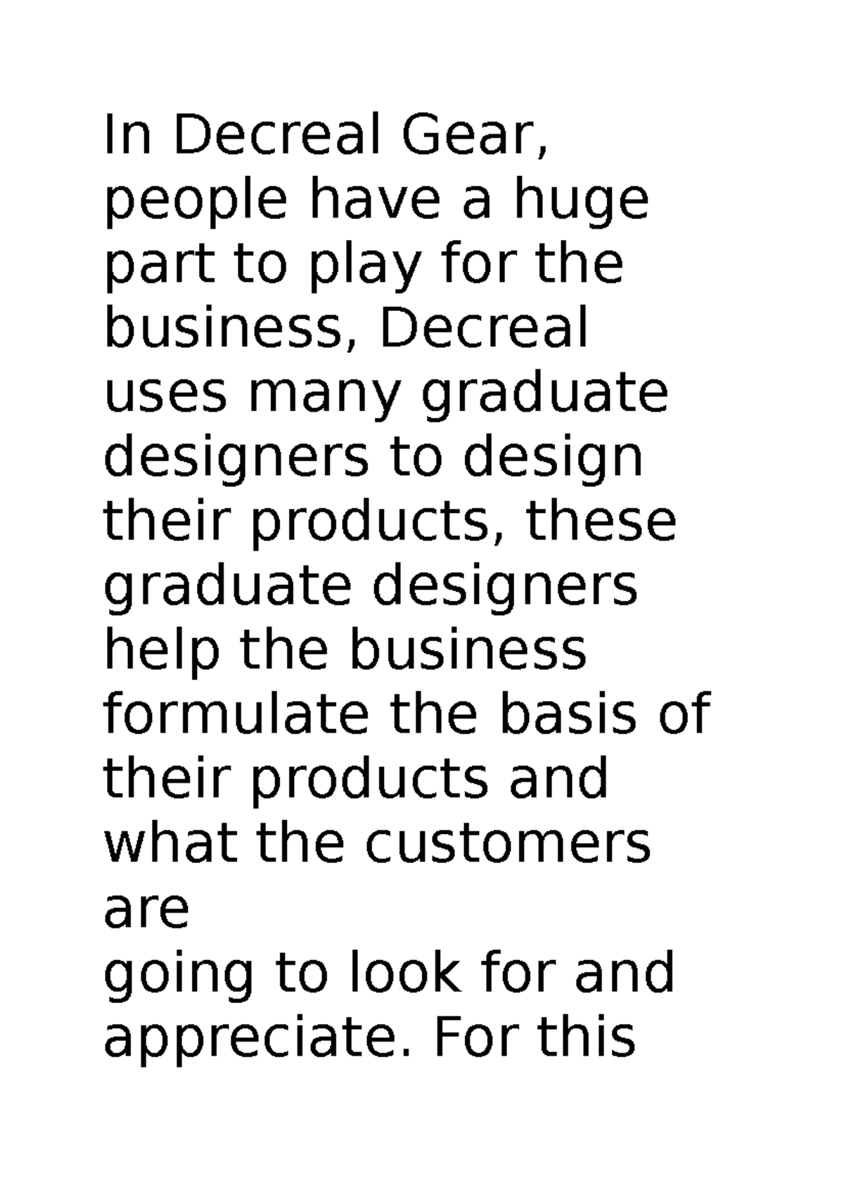 In Decreal Gear - In Decreal Gear, people have a huge part to play for ...