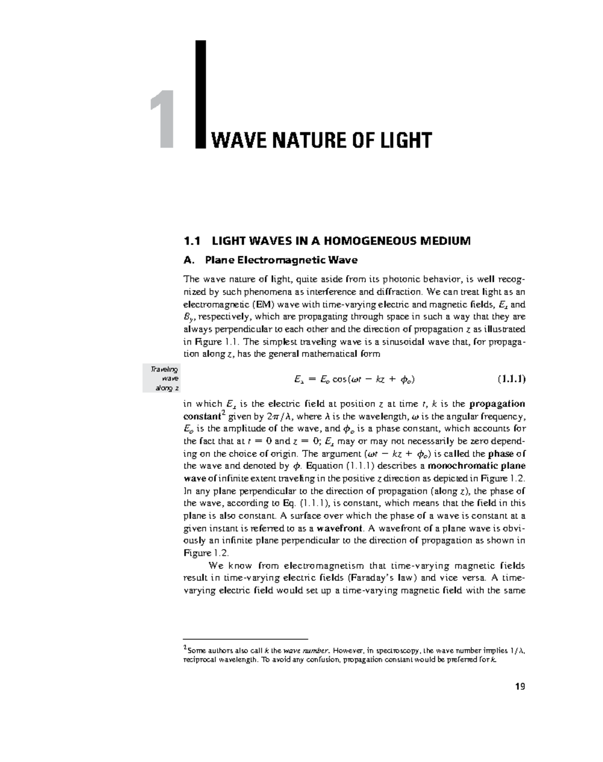 Ch1 - aaaaaaaaaaaaaaaaaaaaaaa - 19 1 Wave Nature of Light 1 Light Waves ...