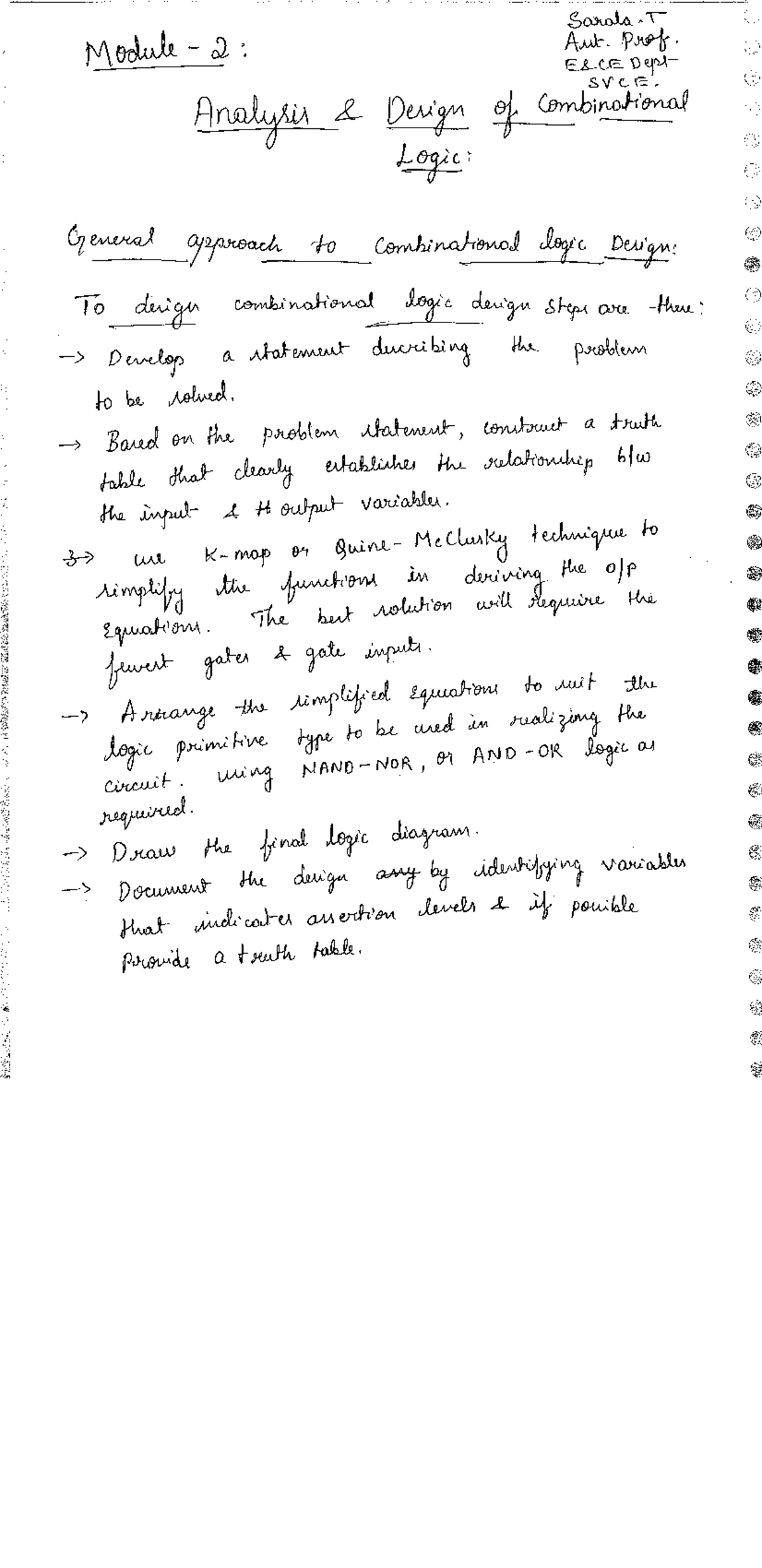 18ec34 mod2 - Digital System Design - Studocu