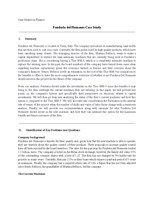 Ferrari Case Study Write Up - Case Studies in Finance Ferrari Case ...