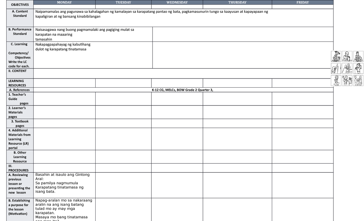DLL- WEEK 2- ESP- february 20-23, 2023 - GRADES 1 to 12 DAILY LESSON ...