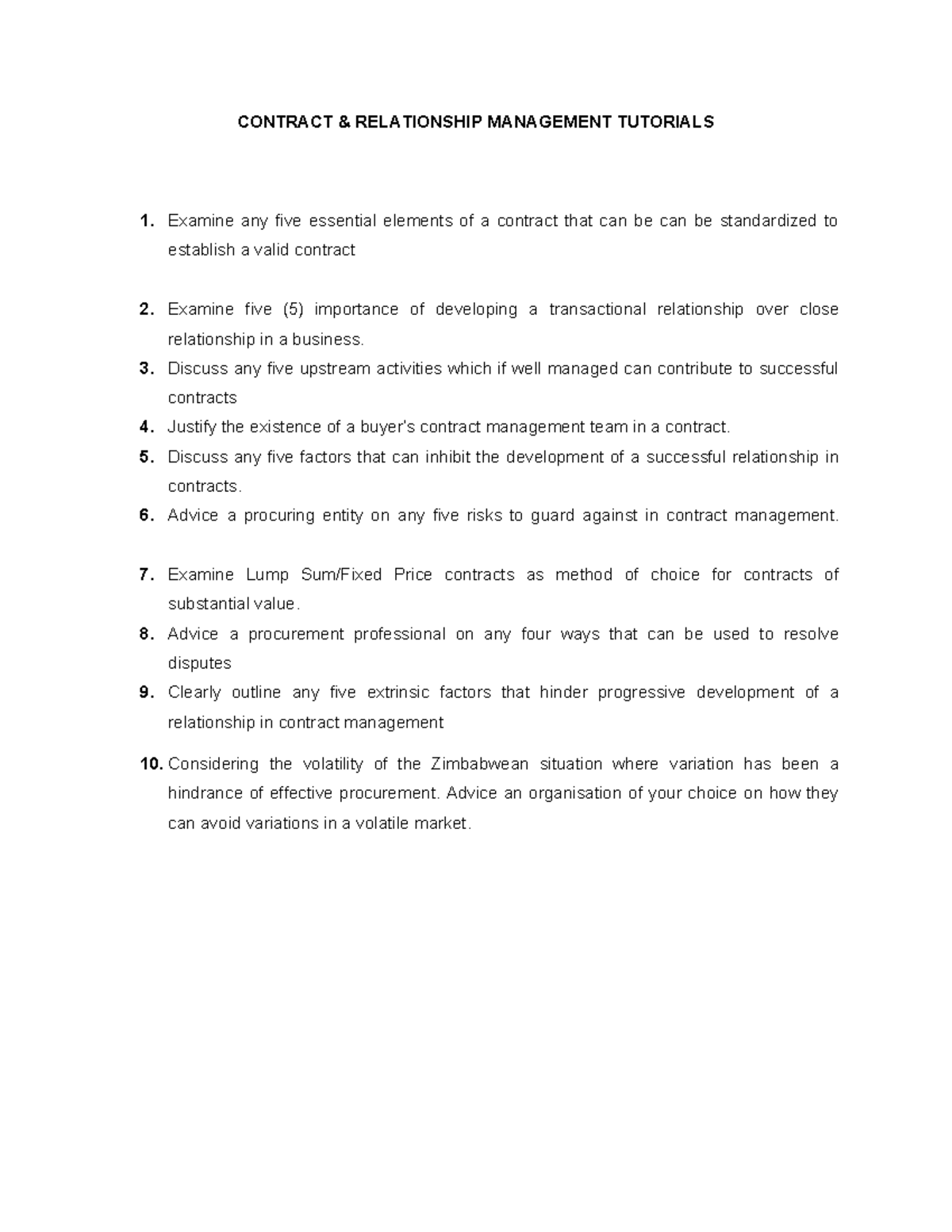 Contract Relationship Mgt Tutorials - CONTRACT & RELATIONSHIP ...