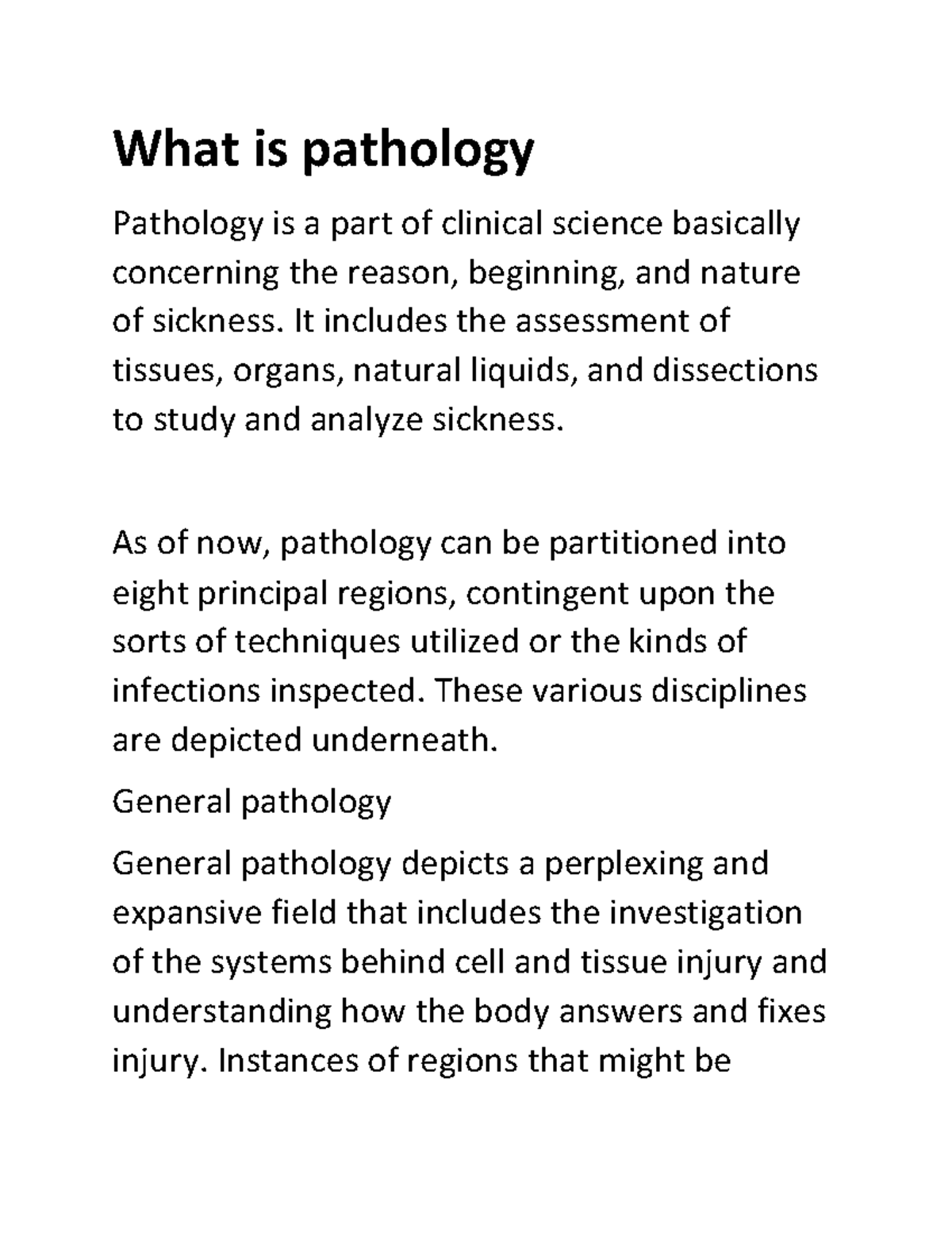 Pathology 2 - Useful - What is pathology Pathology is a part of ...