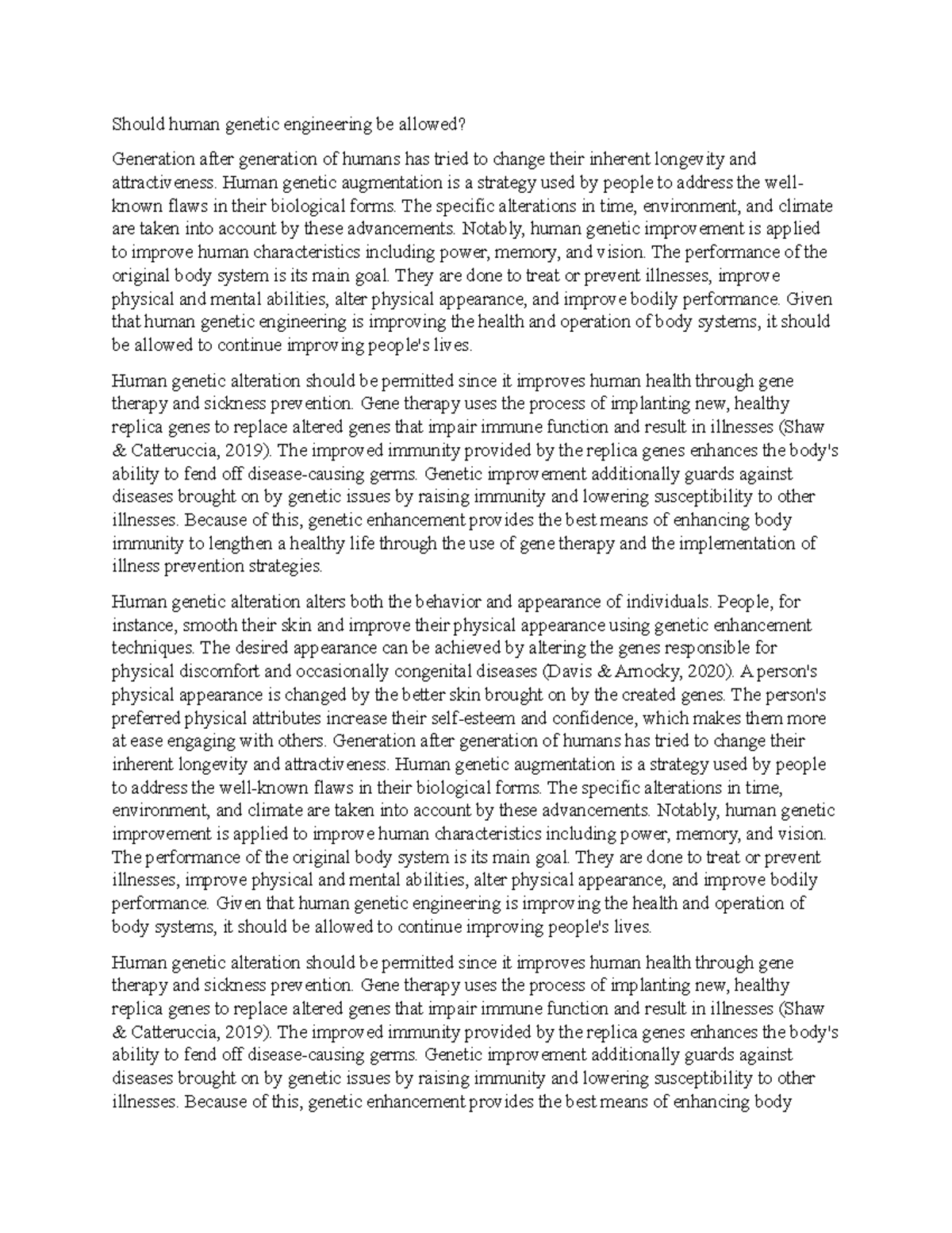 Should human genetic engineering be allowed - Should human genetic ...