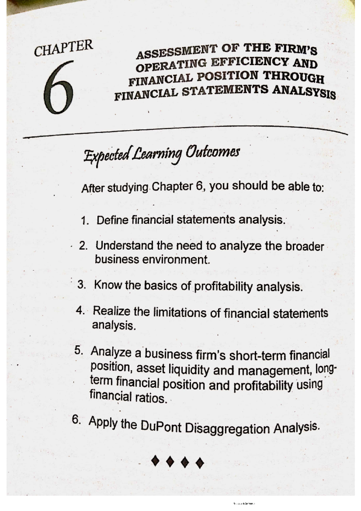 Chapter-6 - Reference book - CHAPTER ASSESSMENT OF THE 6 OPERATING ...