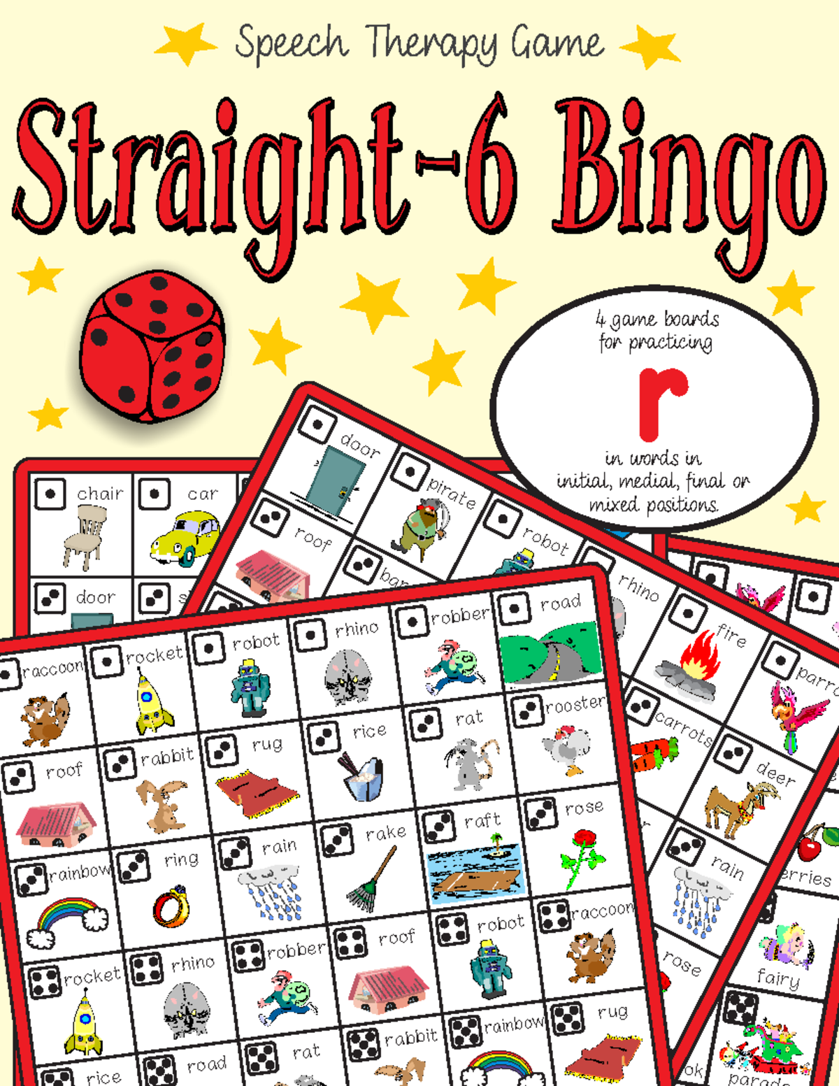 Speech Articrsound Freebie Straight 6Bingo Game-1 - Straight-6 Bingo ...