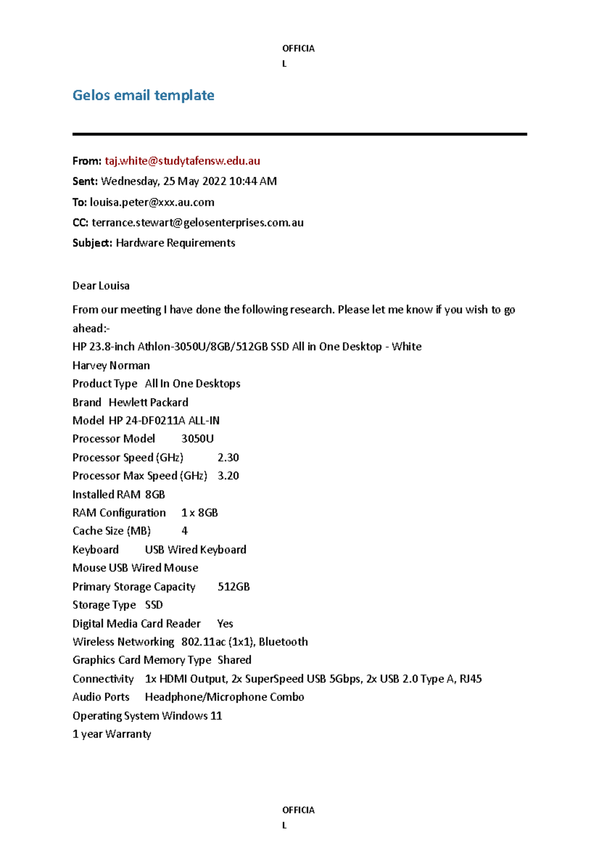 Gelos email - Taj - Gelos email template From: taj@studytafensw.edu ...