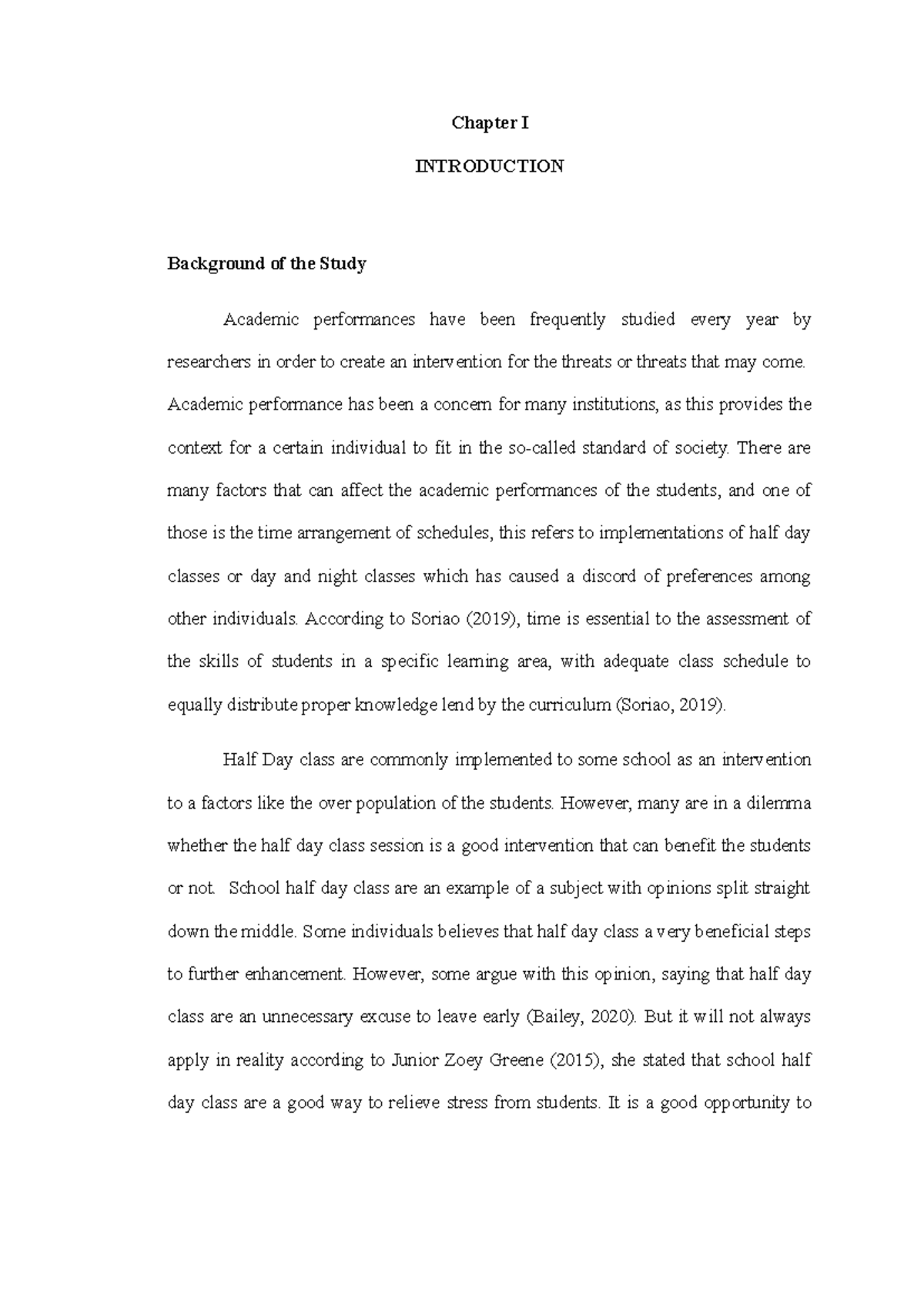 Introduction%20 Revise - Chapter I INTRODUCTION Background of the Study Academic performances ...