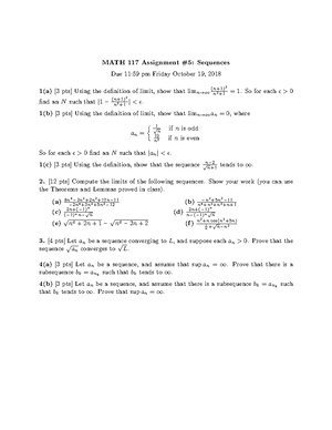 Differentiation - math 117 assignment fall 2021 - 5 Differentiation Differentiation is intended ...