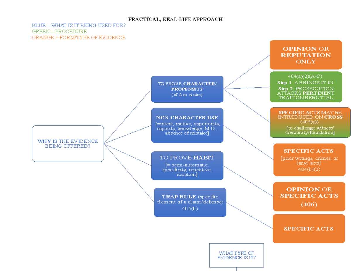 Character Evidence - lecture notes - PRACTICAL, REAL-LIFE APPROACH BLUE ...