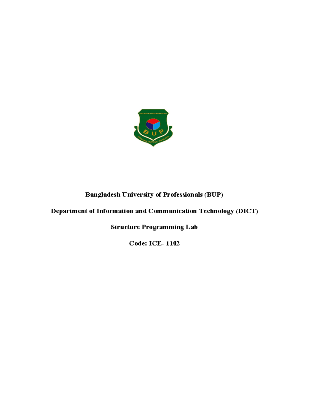 Lab Manual SP - Bangladesh University of Professionals (BUP) Department ...