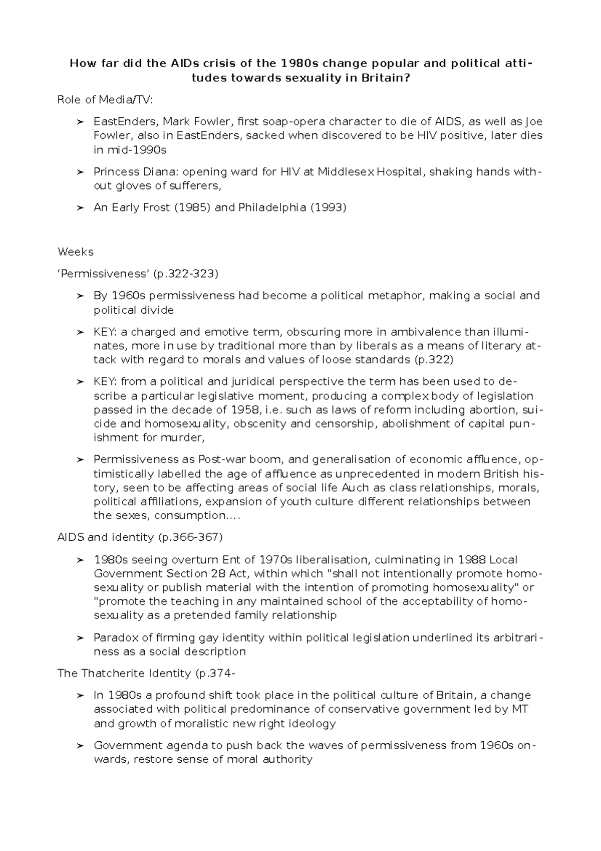 Essay reading and plan: How far did the AIDs crisis of the 1980s change ...