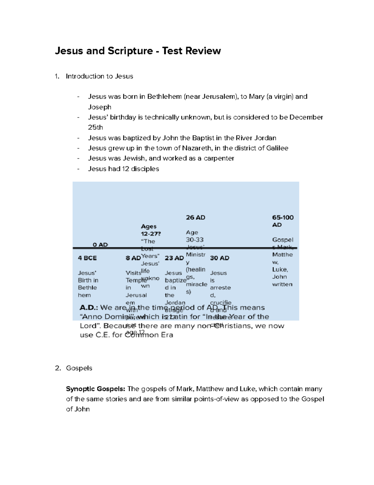 HRE20 - Jesus and Scripture Test Review - Jesus and Scripture - Test ...
