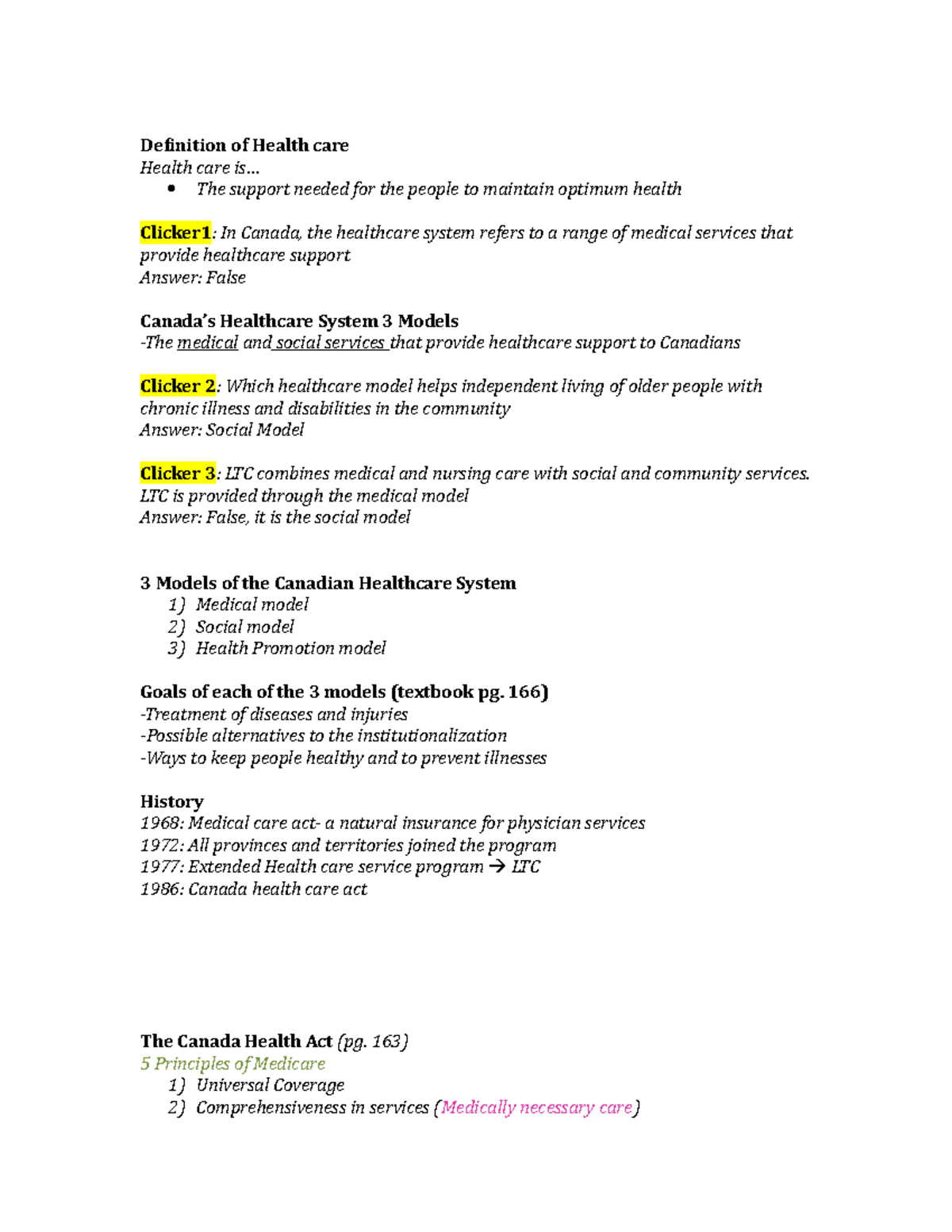 Lecture 6 Definition Of Health Care Health Care Is The Support