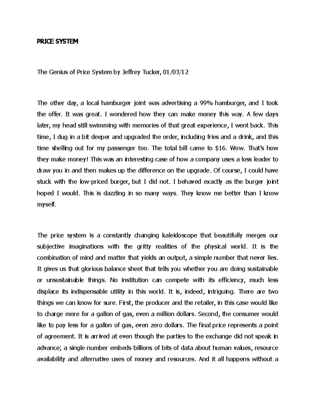 Price System and Types of Price System - PRICE SYSTEM The Genius of ...