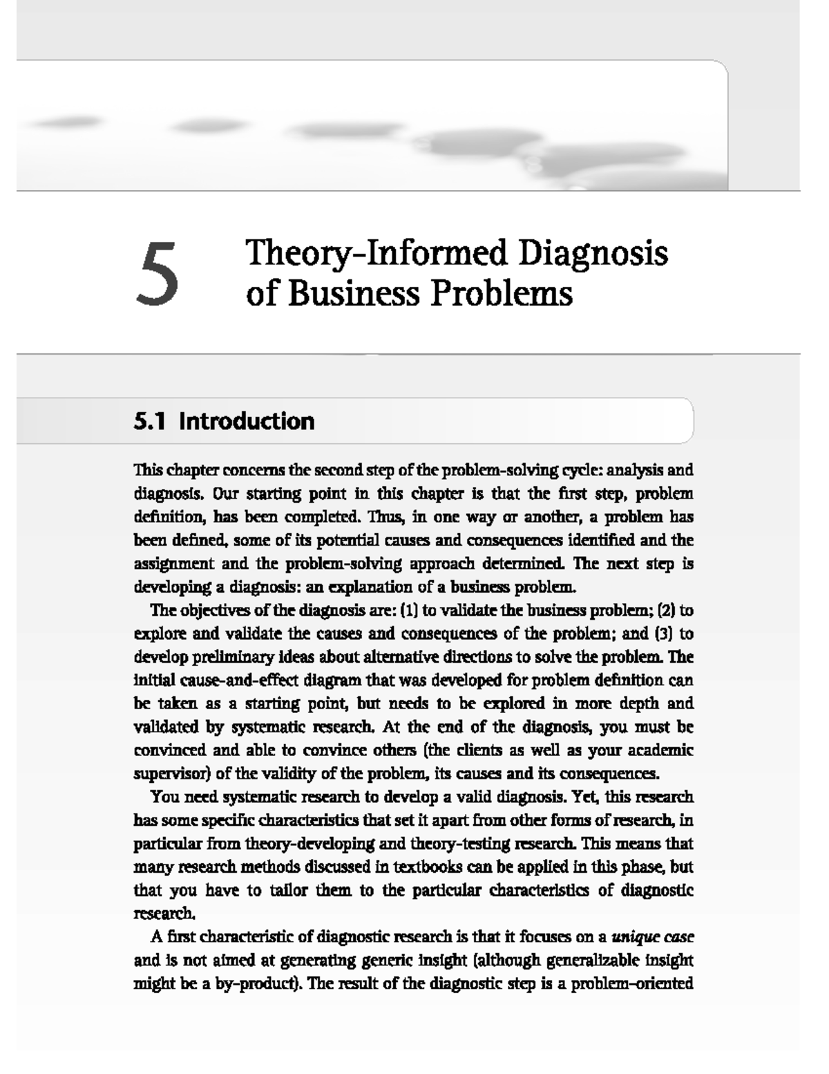 Chapter 5 - Theory Informed Diagnose - General Business - Studocu