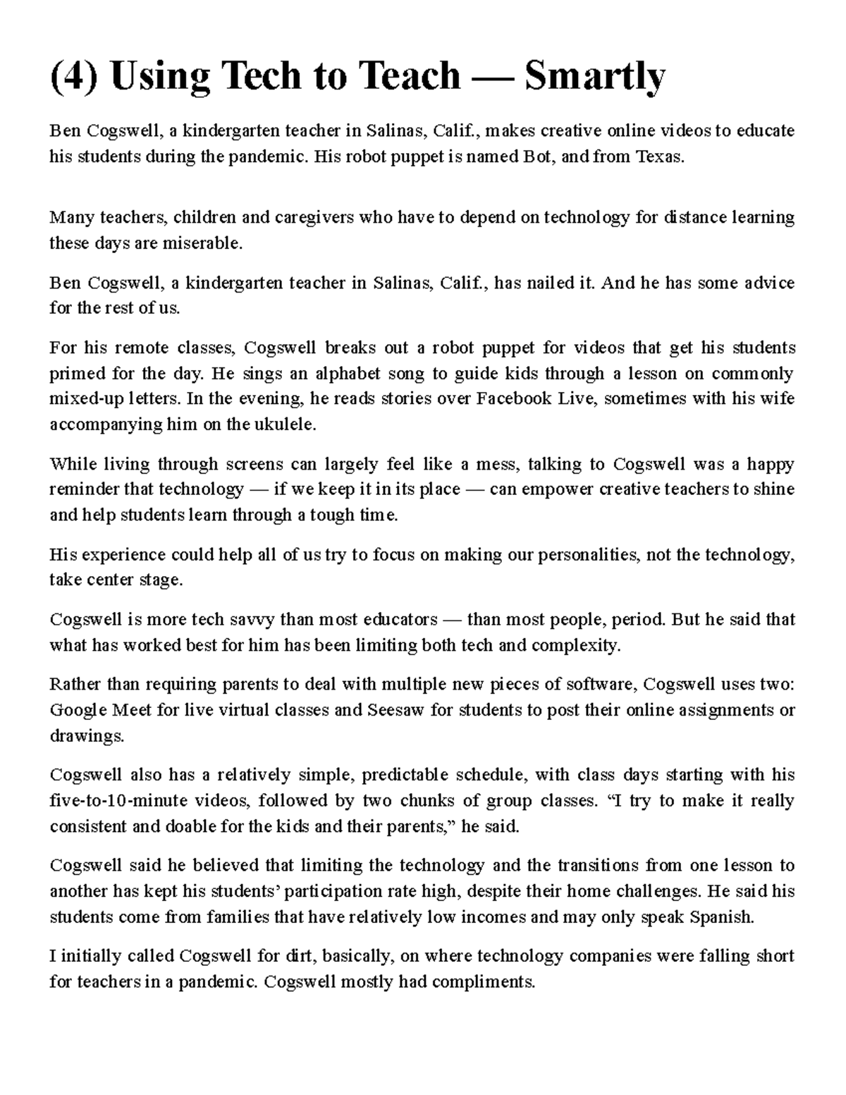 (4) Using Tech to Teach — Smartly - (4) Using Tech to Teach — Smartly ...