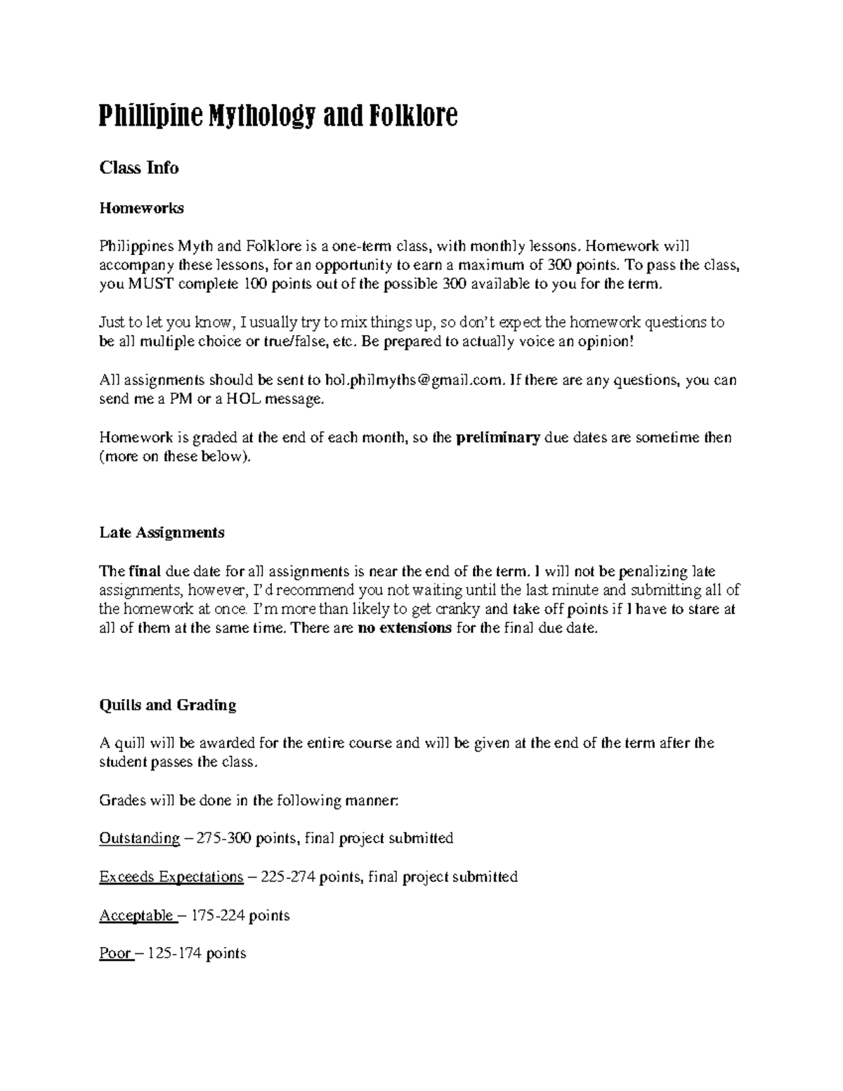 Toaz - A pdf - Phillipine Mythology and Folklore Class Info Homeworks ...