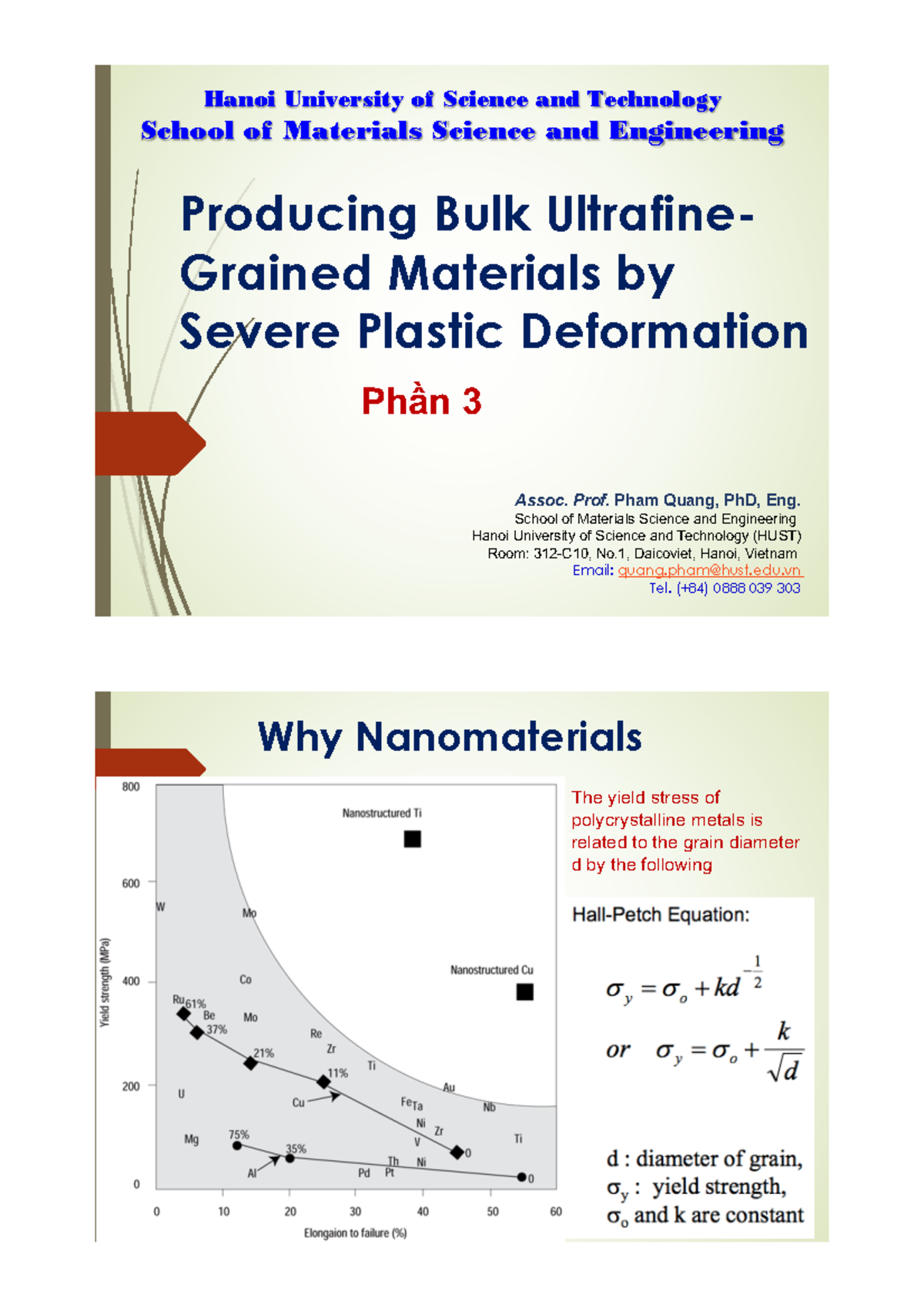 Producing Bulk UFG Materials by SPD-03 - Producing Bulk Ultrafine ...