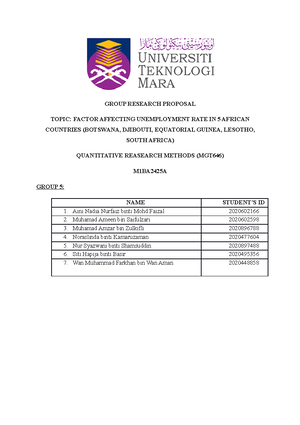 [MGT646] Group 1 Group Assignment [ Research Paper] - Copy - FACULTY OF ...
