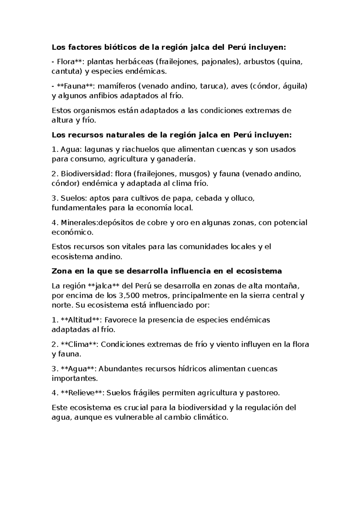 Individuo exposición - Los factores bióticos de la región jalca del ...