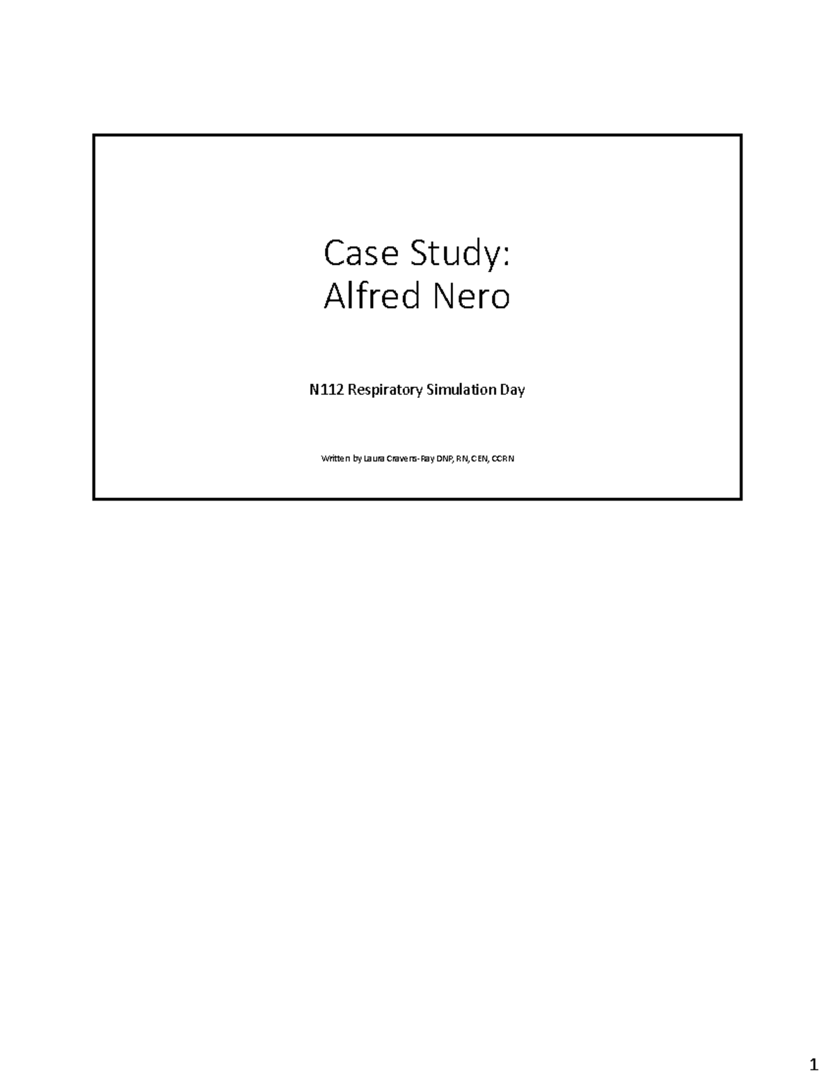 Alfred Nero Case Study with Presenter Notes - Case Study: Alfred Nero ...