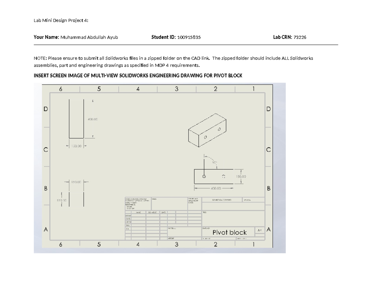 Mini Design Project 4 Submission Template and Checklist - Your Name ...