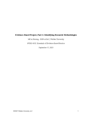 NURS 6003 Module 3 Assignment - Research Analysis Academic and Professional Success Plan Part 3 ...