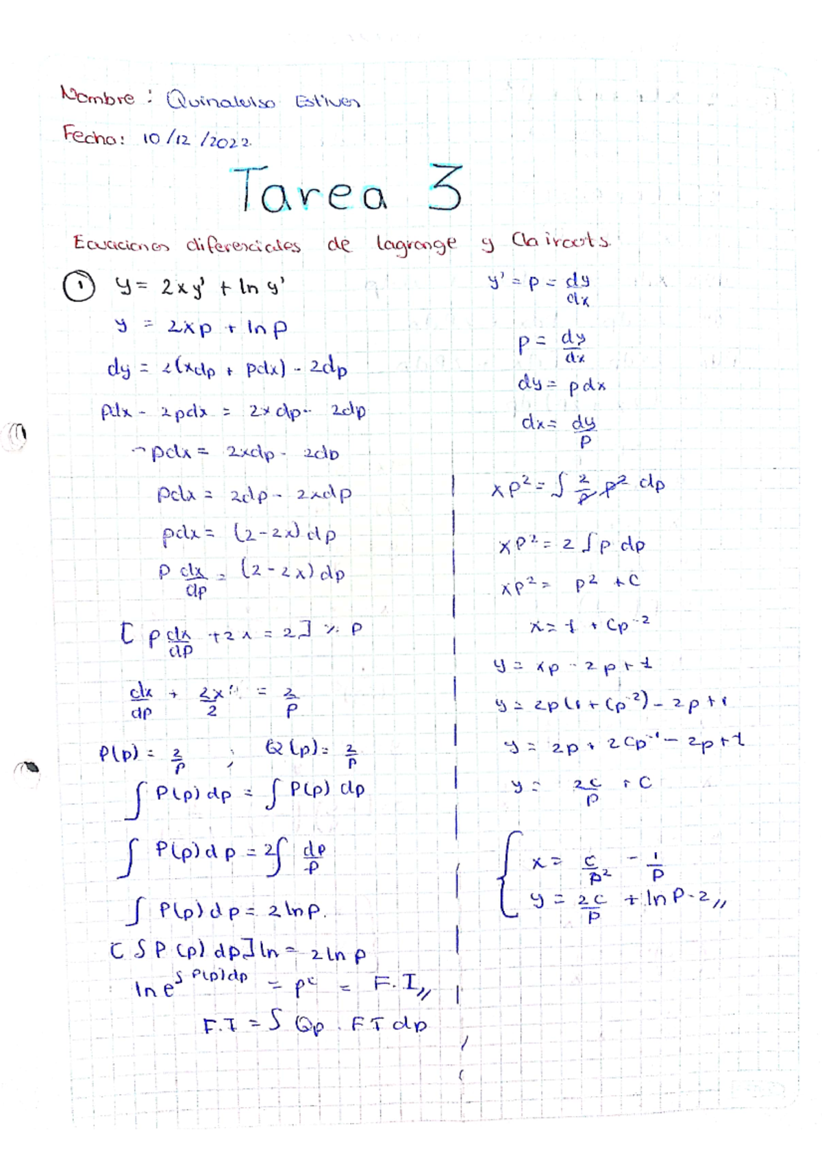 Quinaluisa Estiven Tarea 3 - Cálculo diferencial e integral - fdgf fdgf ...