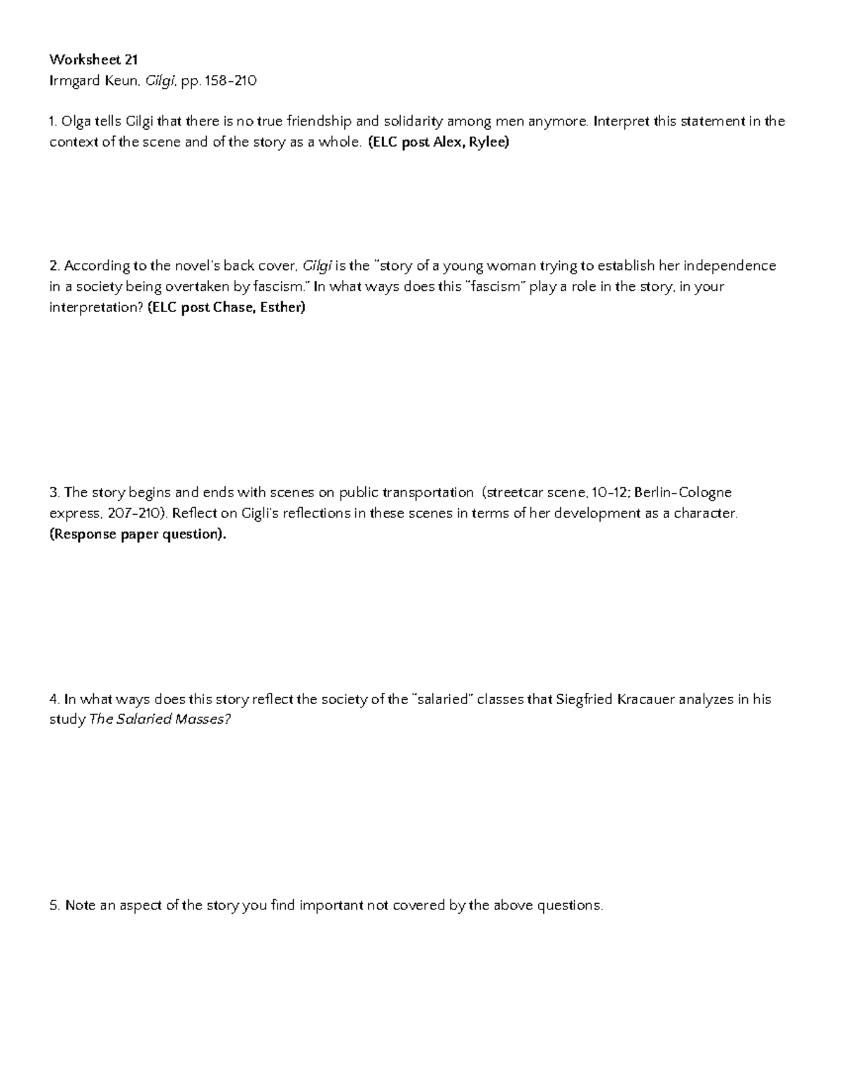 Worksheet 21 (Keun3) - wrksheet21 - Worksheet 21 Irmgard Keun, Gilgi ...