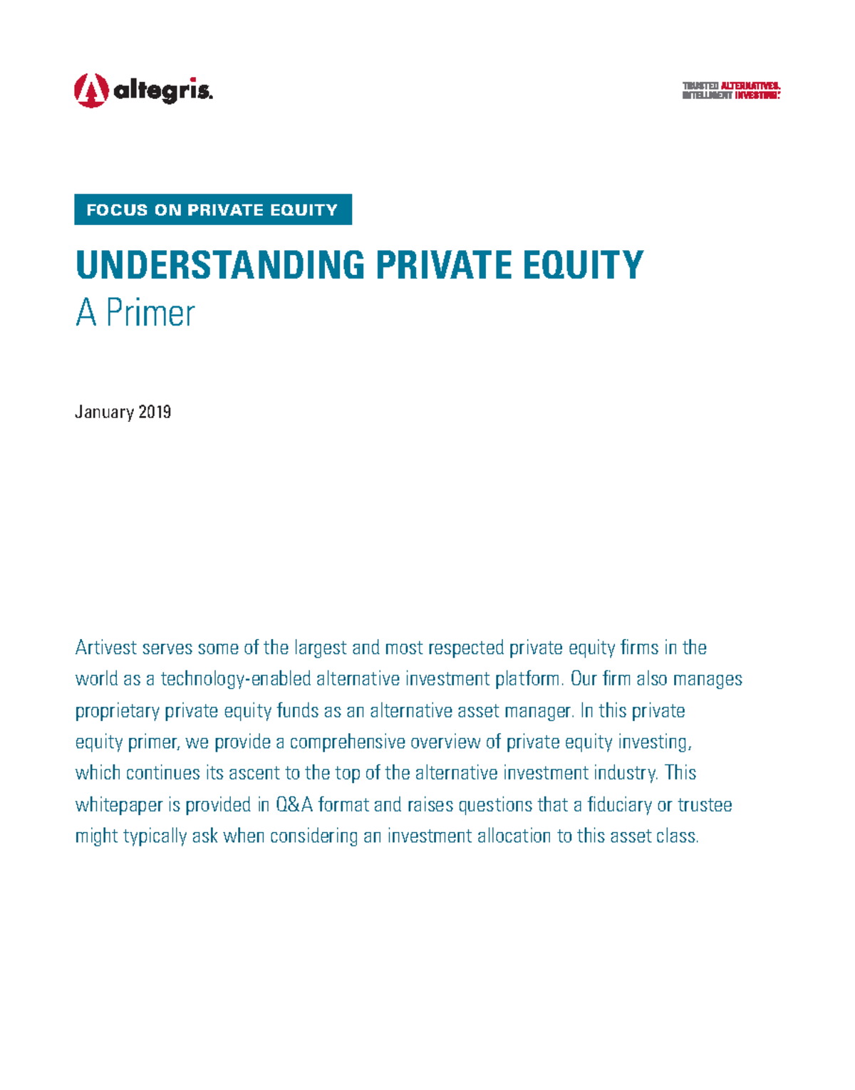 ACA Focus On Private Equity Primer - FOCUS ON PRIVATE EQUITY January ...
