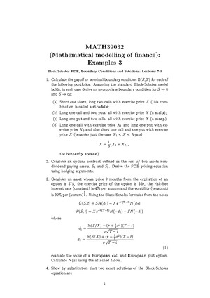 Sol6 - University of Manchester - MATH39032 (Mathematical modelling of ...