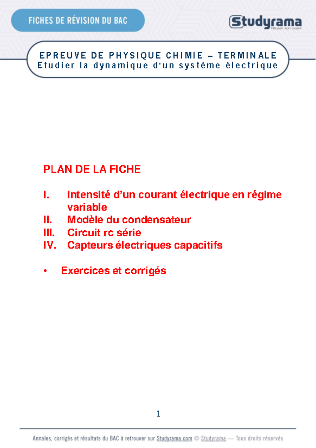 Systeme electrique le cours - E t u d i e r l a d y n a m i q u e d ’ u n s y s t è m e é l e c ...