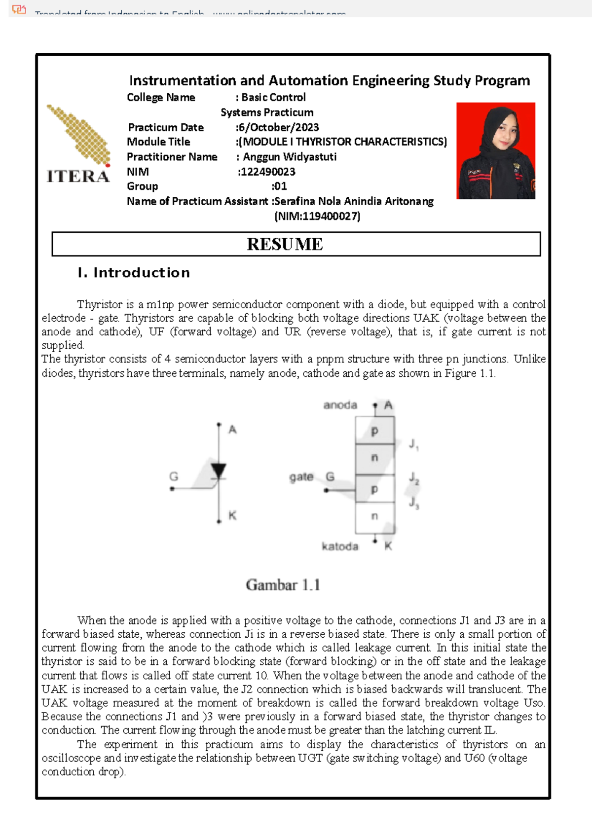 Resume SKD Modul 01 - Laporan Sistem Kontrol Dasar - Instrumentation and Automation Engineering ...
