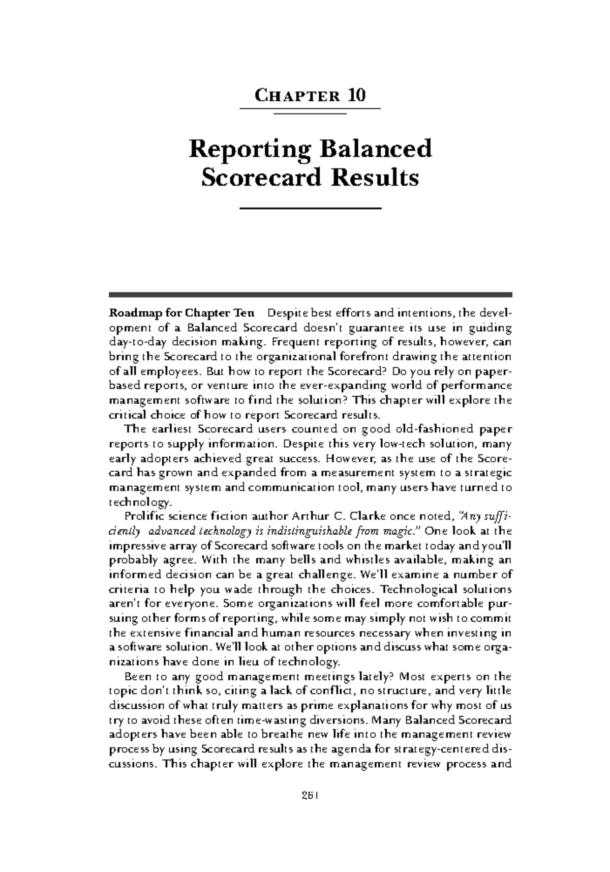 Triển khai chiến lược chương 10 - 261 Chapter 10 Reporting Balanced Scorecard Results Roadmap ...