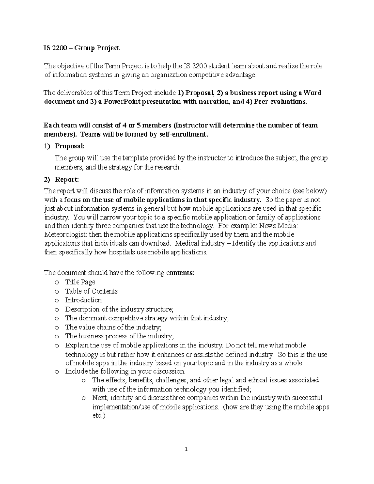 2200Grp Project Instructions-Spring 2018 - IS 2200 – Group Project The ...