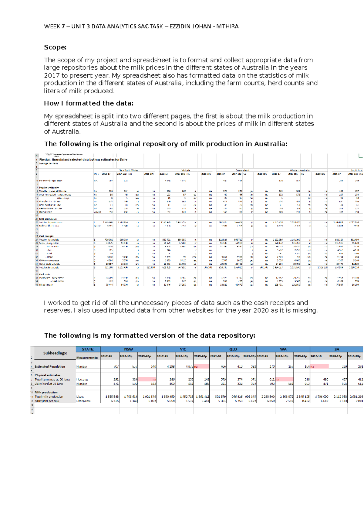 Planning Computing U3 A1 - Scope: The scope of my project and ...